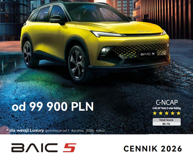 BAIC BEIJING 5 - cena i wyposażenie. Dostępny od ręki | Dynamica